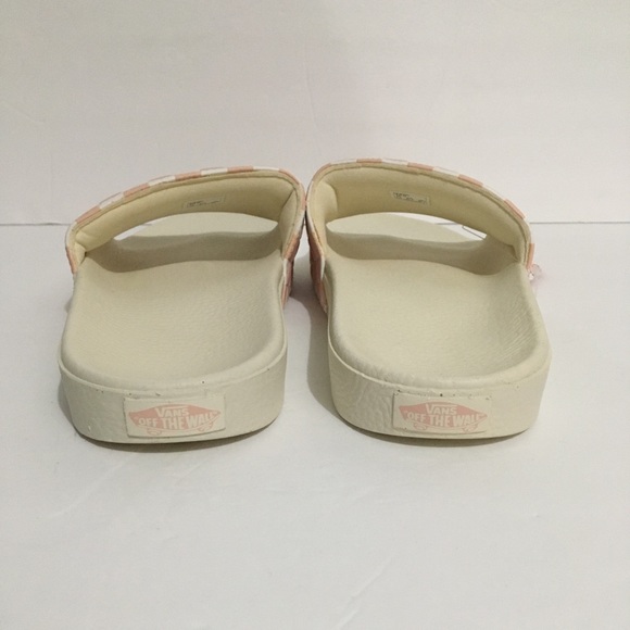 Vans | Shoes | Vans Womens Slide Sandals Pink White Checkered | Poshmark